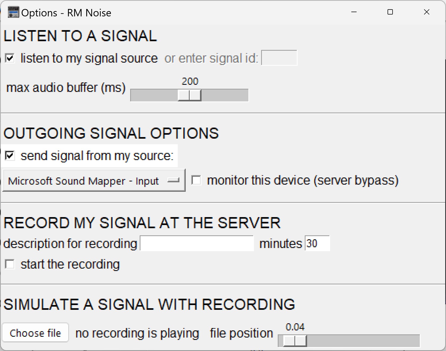 DOCUMENTATION – RM Noise