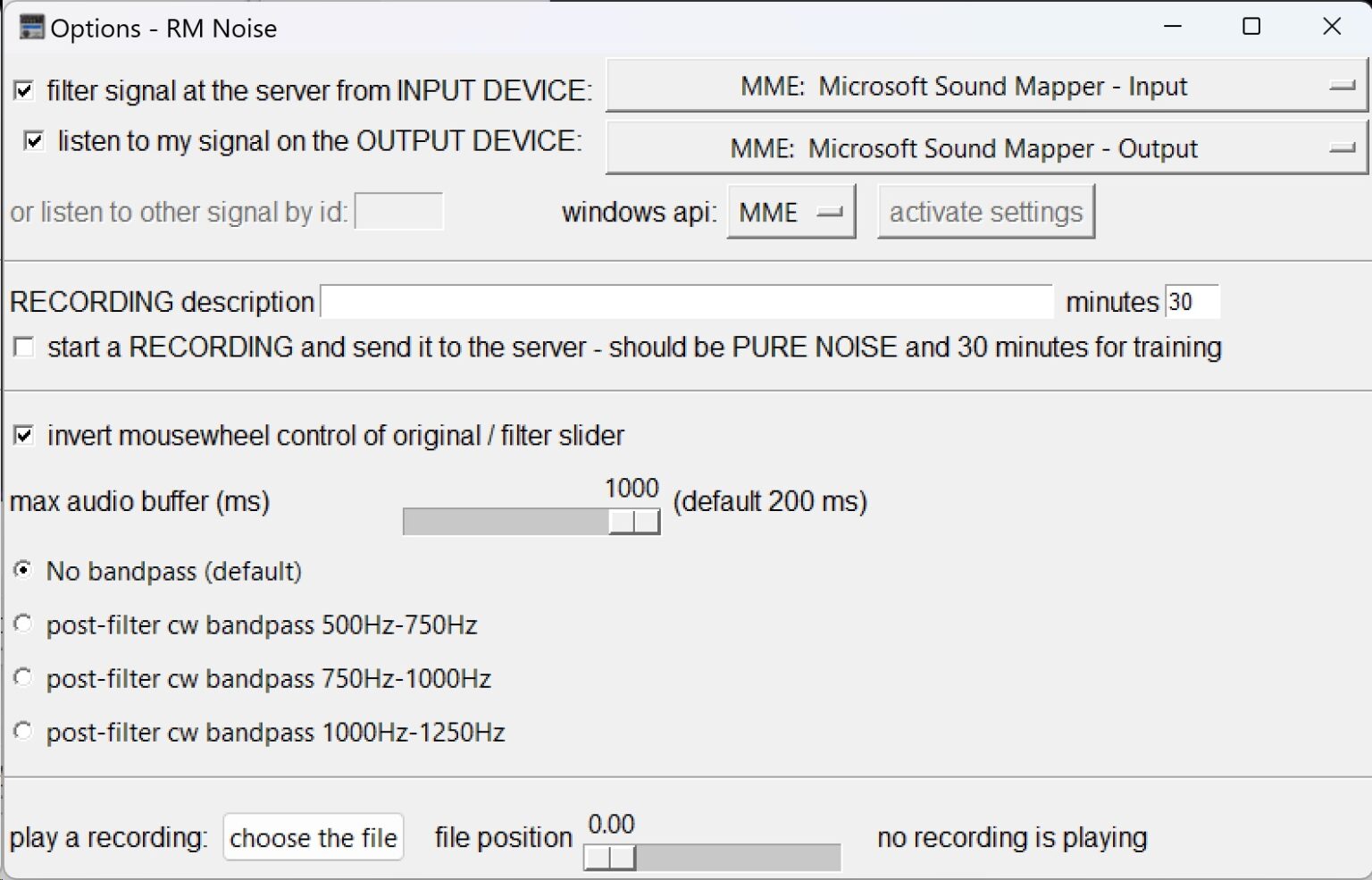 DOCUMENTATION – RM Noise
