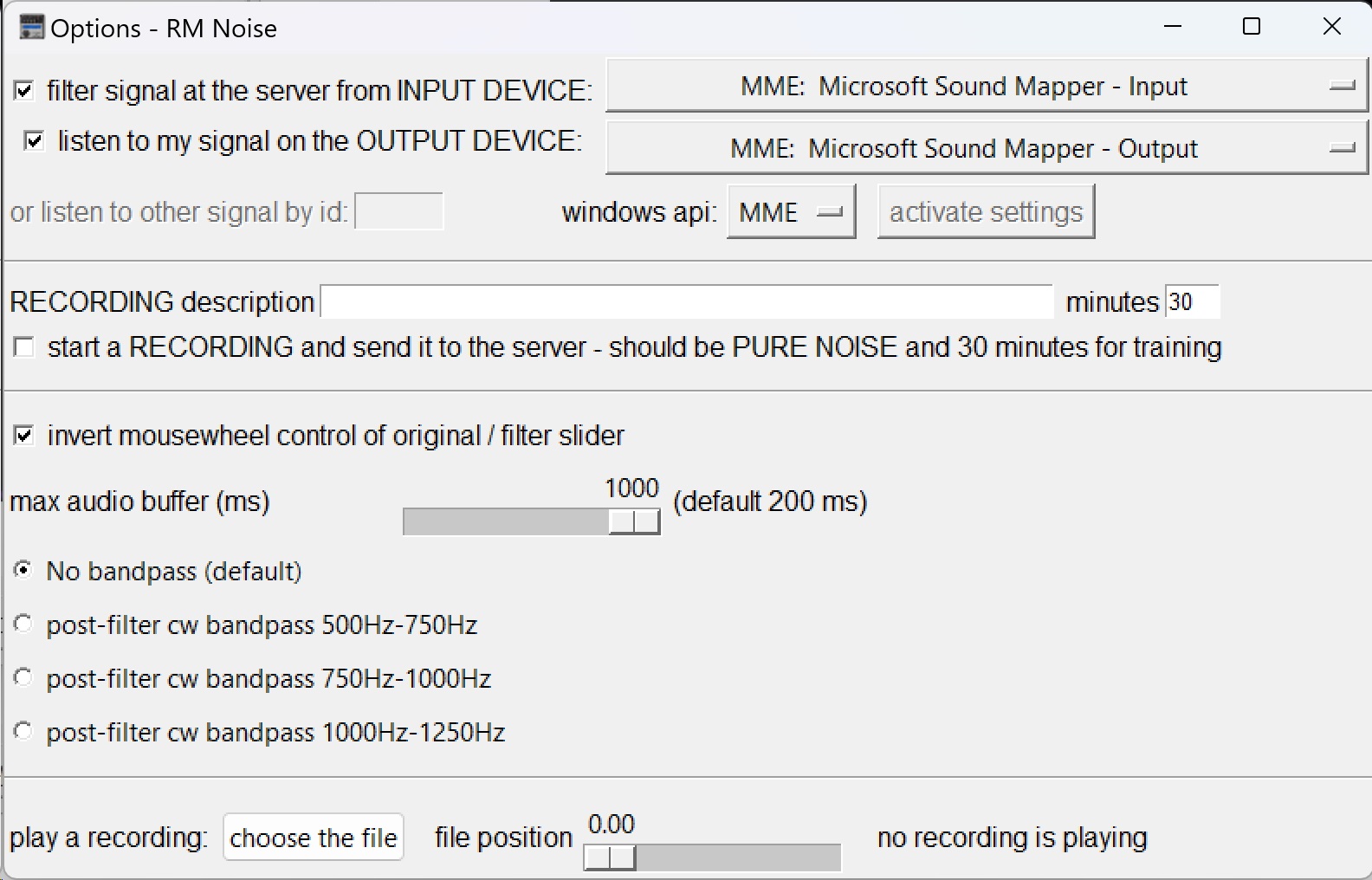 DOCUMENTATION – RM Noise